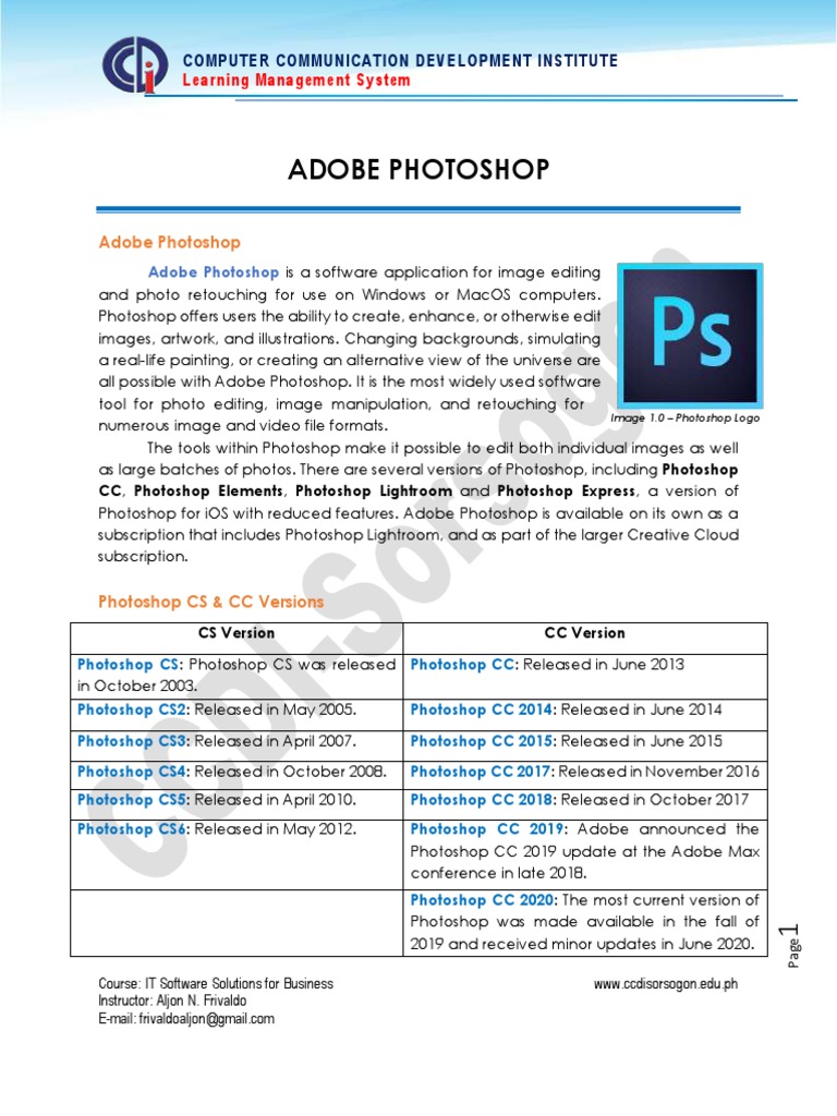 Lecture - Week 11 - L1 | PDF | Adobe Photoshop | Software