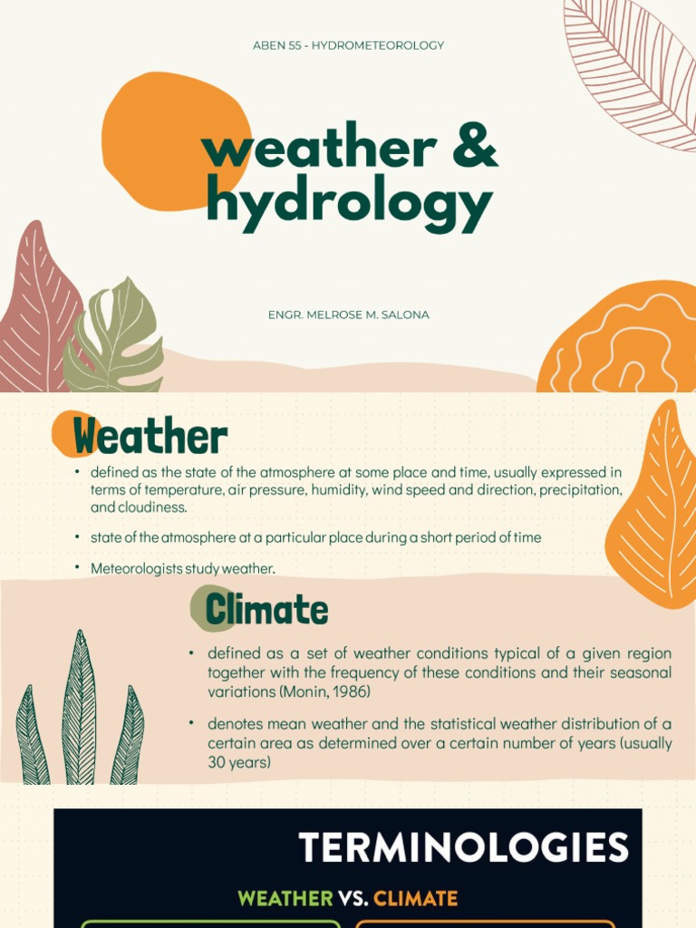 ABEN 55 2 Weather and Hydrology | PDF | Climate | Atmosphere Of Earth