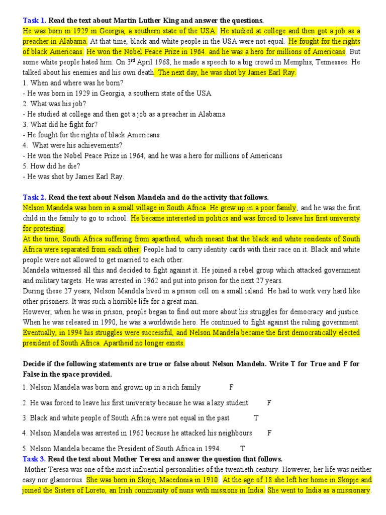 Reading Unit 4 Class 10 | PDF