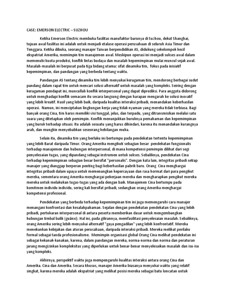 Konflik Budaya di Emerson Suzhou | PDF | Pengembangan Diri | Sains & Matematika