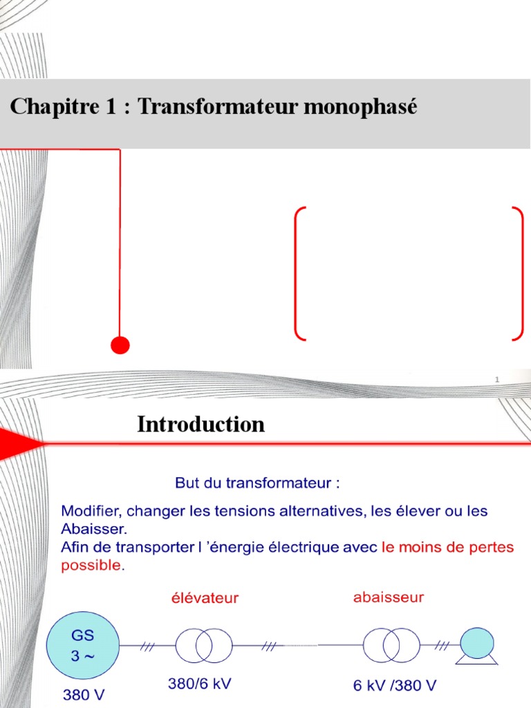 Chapitre Transformateur Monophase | PDF | Électrotechnique | Énergie électrique