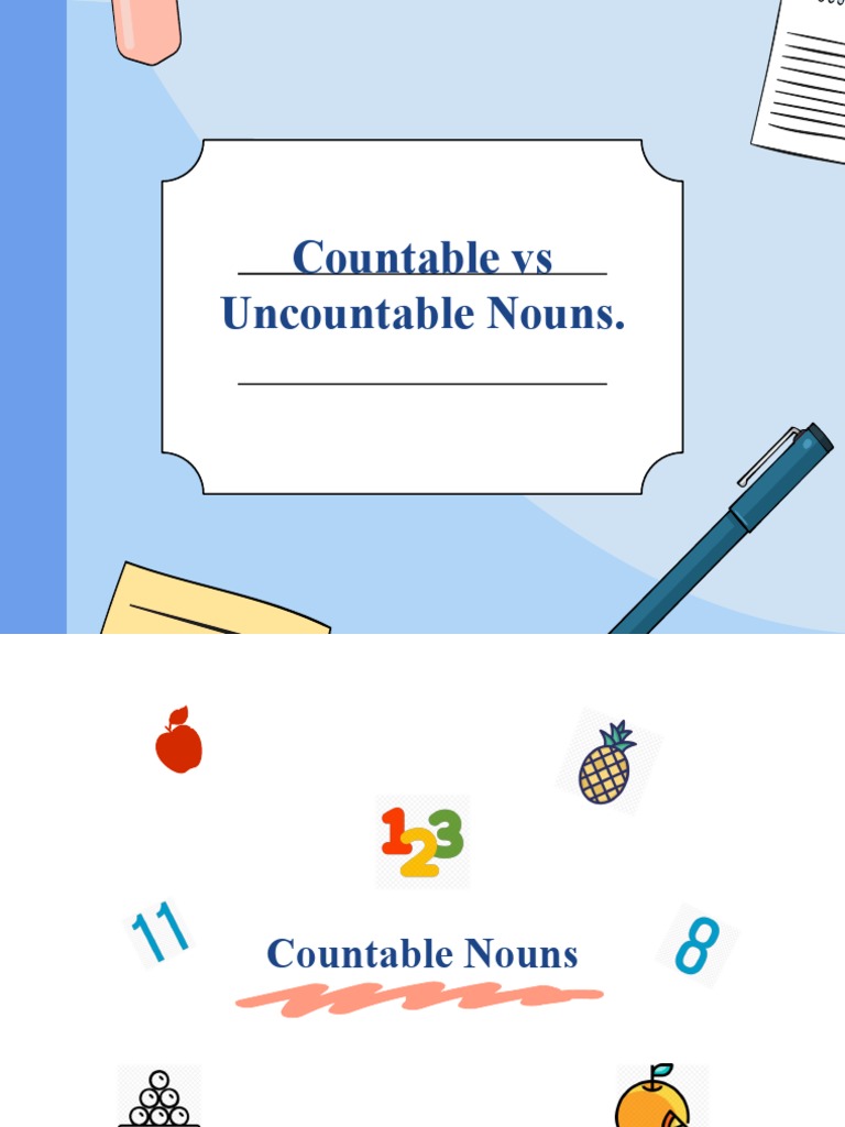 CountableUncountable Nouns Notes | PDF | Grammatical Number | Plural