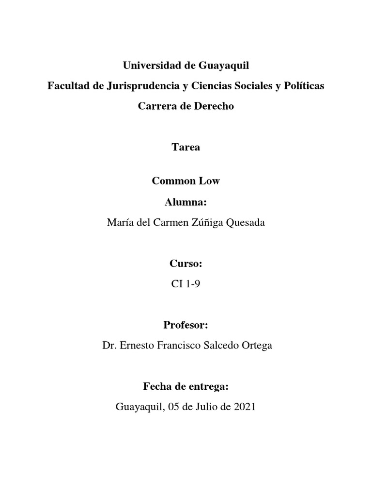 Definición del Common Law Anglosajón | PDF | Ley común | Justicia