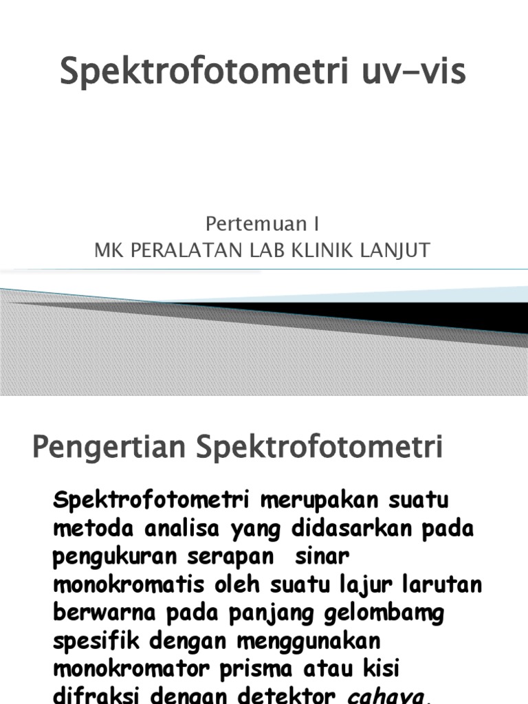 Spektrofotometri Uv-Vis | PDF
