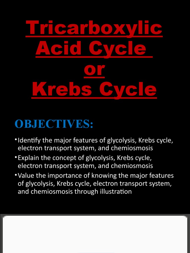 2Q Week 4 Lesson 2 Krebs Cycle | PDF | Diet & Nutrition | Chemistry