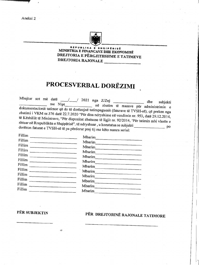 Ankesi 2-Procesverbal Dorezimi | PDF