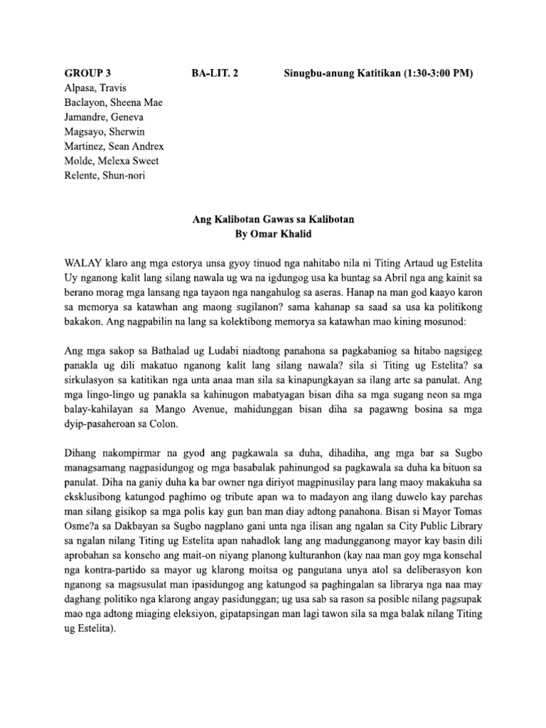 Group3 Sulaysay | PDF