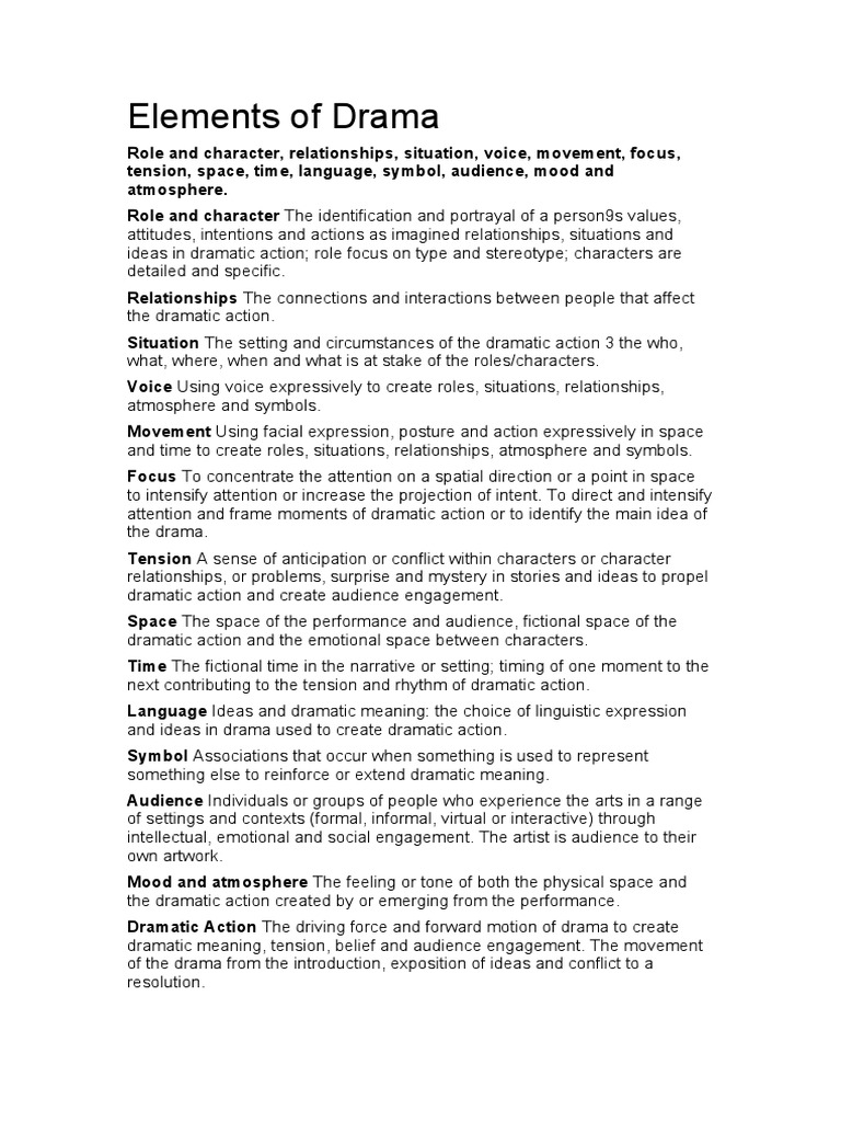 Elements of Drama | PDF