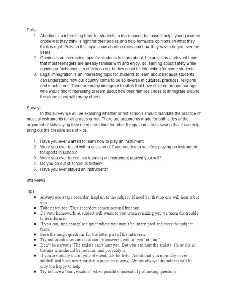 Unit 2 Lesson 2 Journalism | PDF