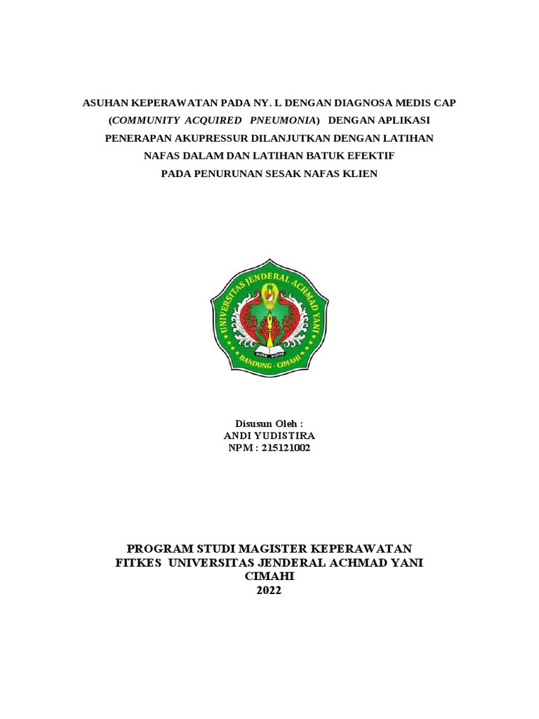 ANDI YUDISTIRA - ASKEP CAP (Revisi) 1 | PDF