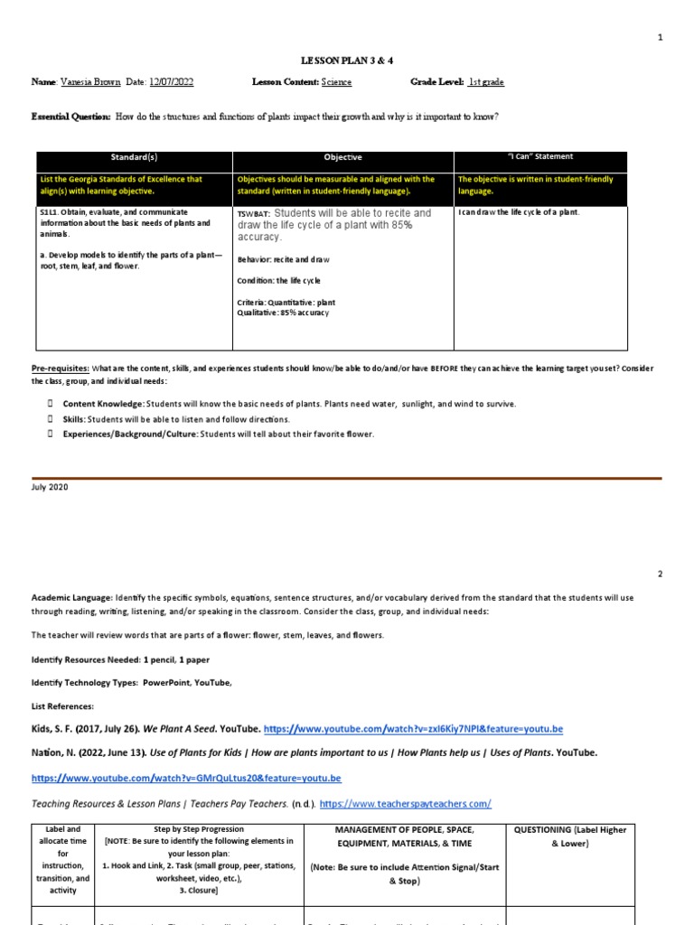 Lesson 4 1 | Download Free PDF | Lesson Plan | Teachers