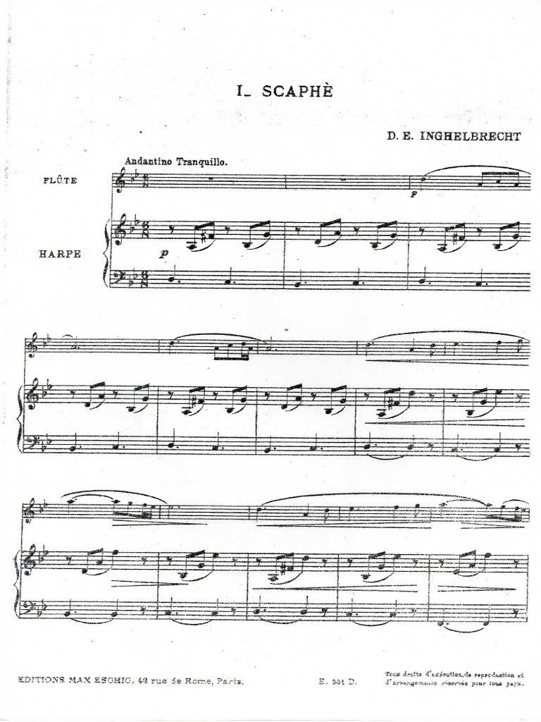 Scaphè - Flute and Harp | PDF