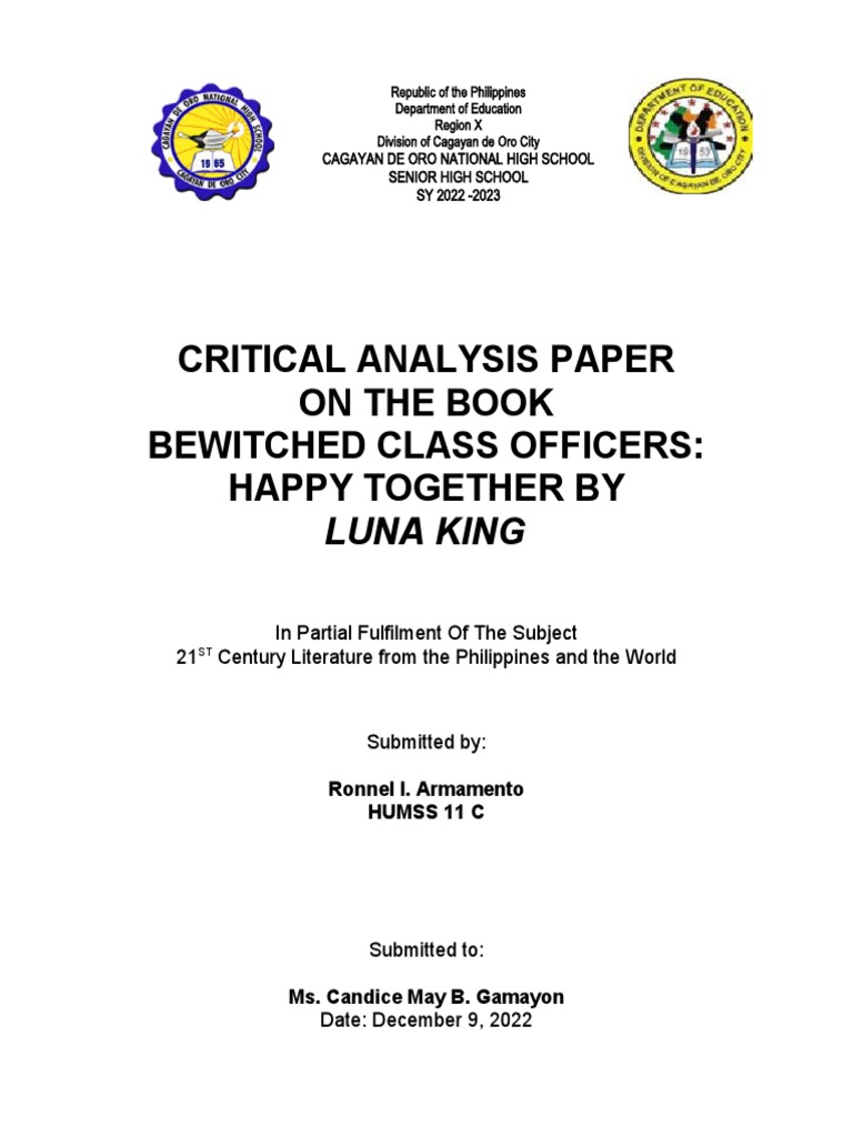 Analysis of "Bewitched Class Officers" | PDF | Evaluation