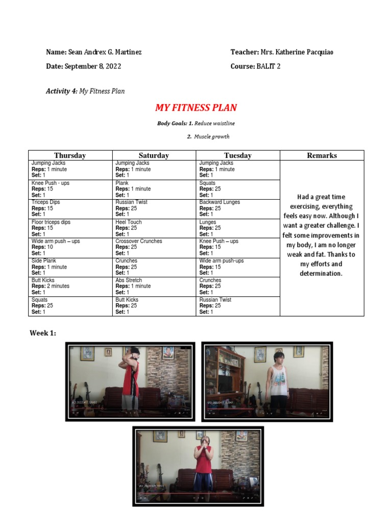 Activity 4 | PDF | Strength Training | Hobbies