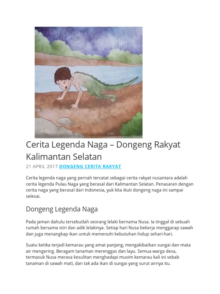Cerita Legenda Naga dari Kalimantan Selatan | PDF