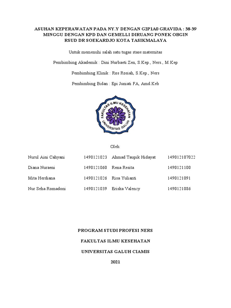 Preskas Maternitas Ruang Ponek Obgin | PDF