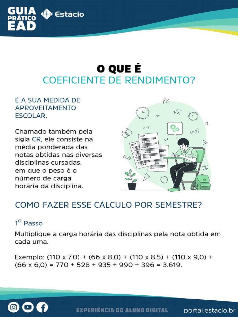 Como calcular o Coeficiente de Rendimento (CR) | PDF