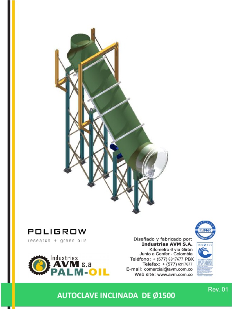 Autoclave Inclinada Ø1500 X 6MTS | PDF | Vapor | Bienes manufacturados Autoclave Inclinada Ø1500 X 6MTS | PDF | Vapor | Bienes manufacturados