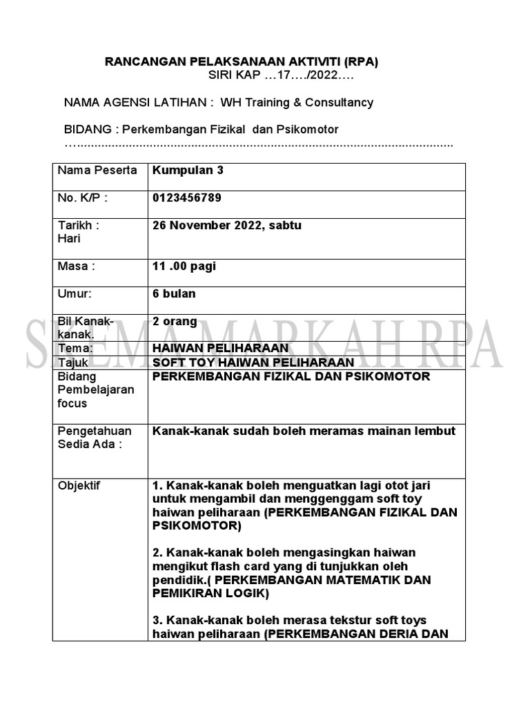 G3 Rpa (Aktiviti Fizikal) | PDF