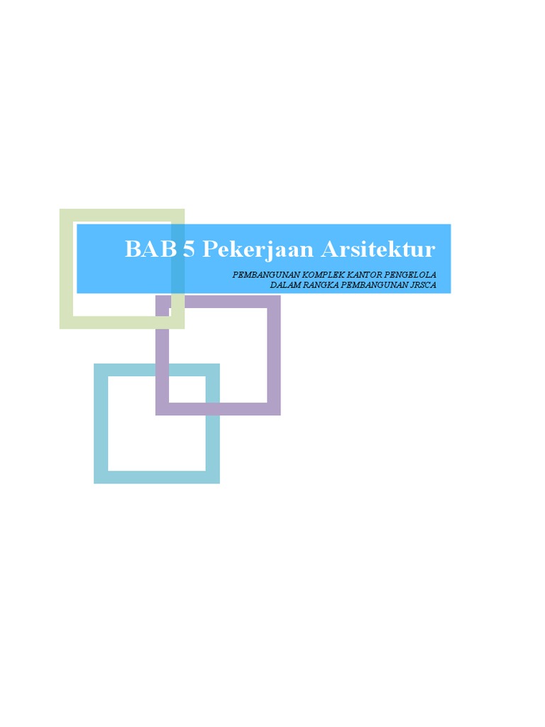 6 - Bab V Pekerjaan Arsitektur | PDF