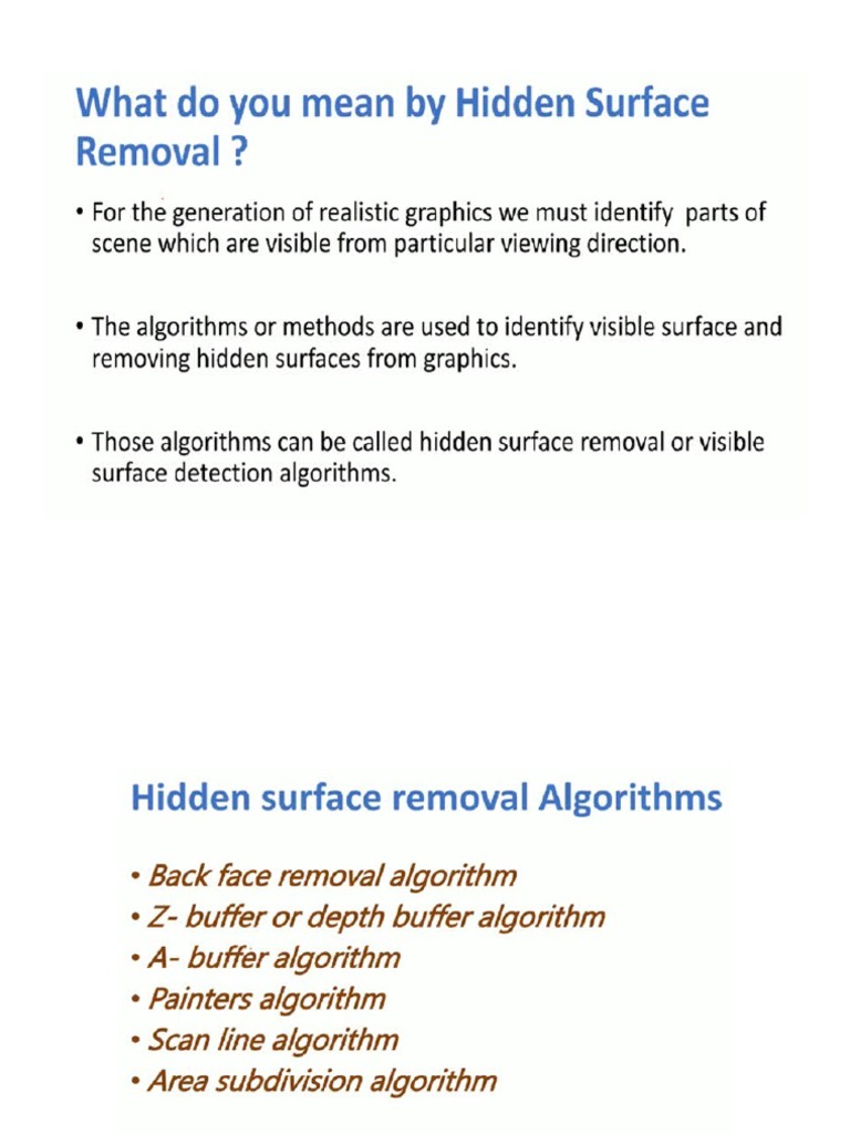Hidden Surface Removal | PDF