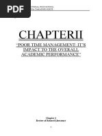 RRL of Time Management | PDF | Professional Skills | Procrastination