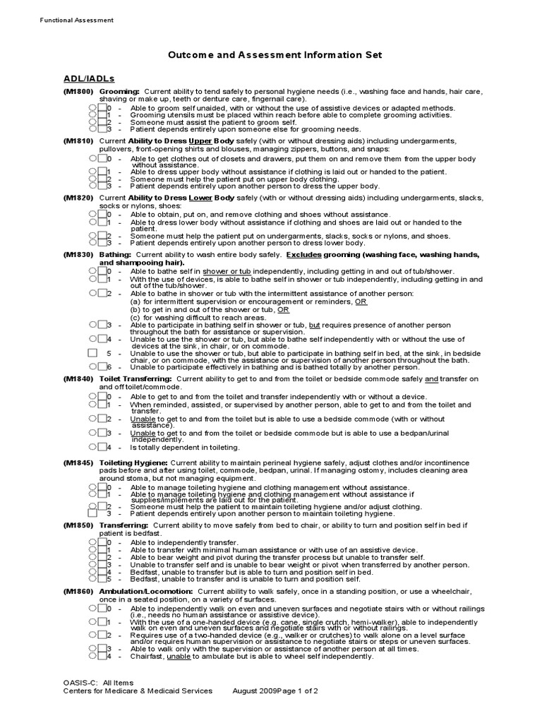 Oasis-C Adl | Download Free PDF | Meal | Shower