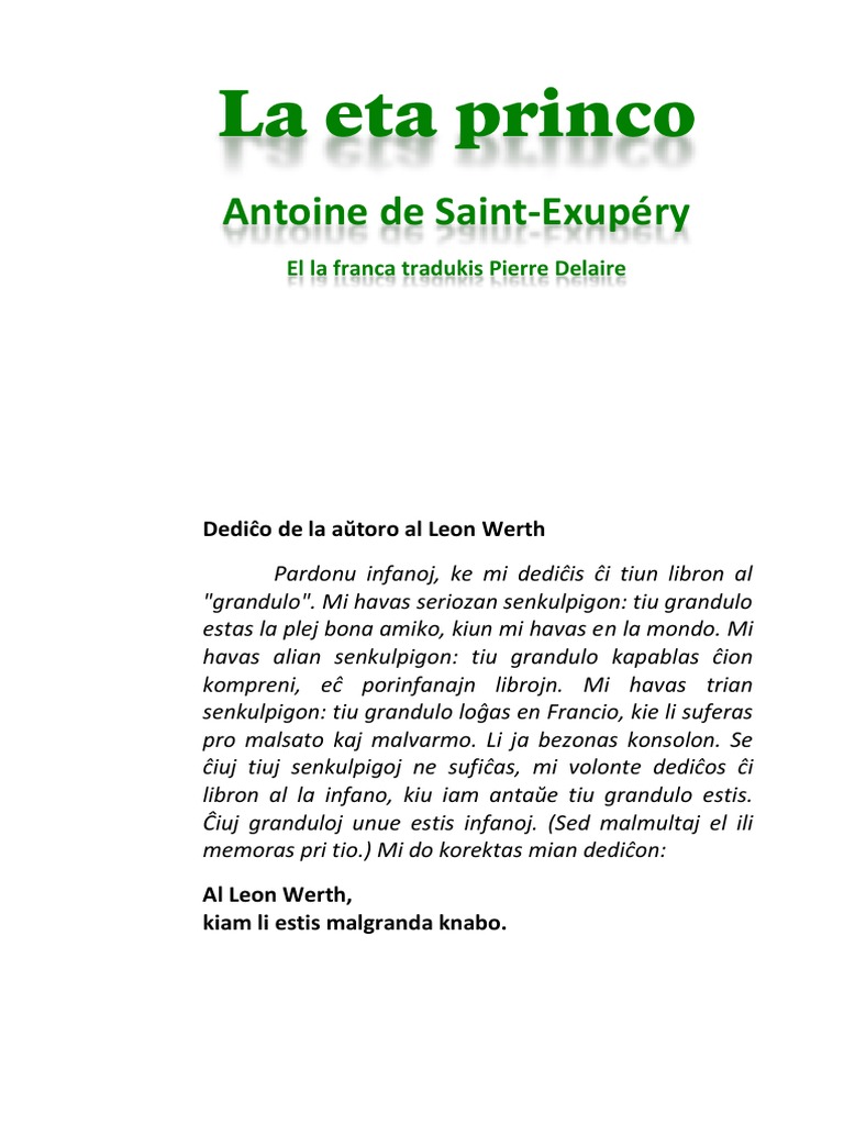 La Eta Princo - Esperanto | PDF