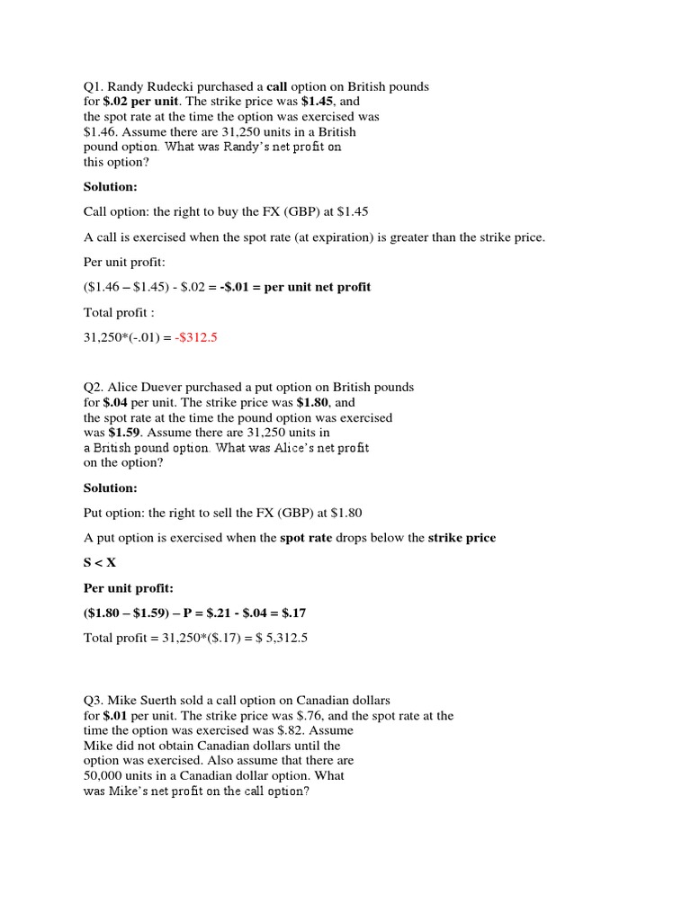 Chapter 7 Options - Maths | PDF | Option (Finance) | Put Option
