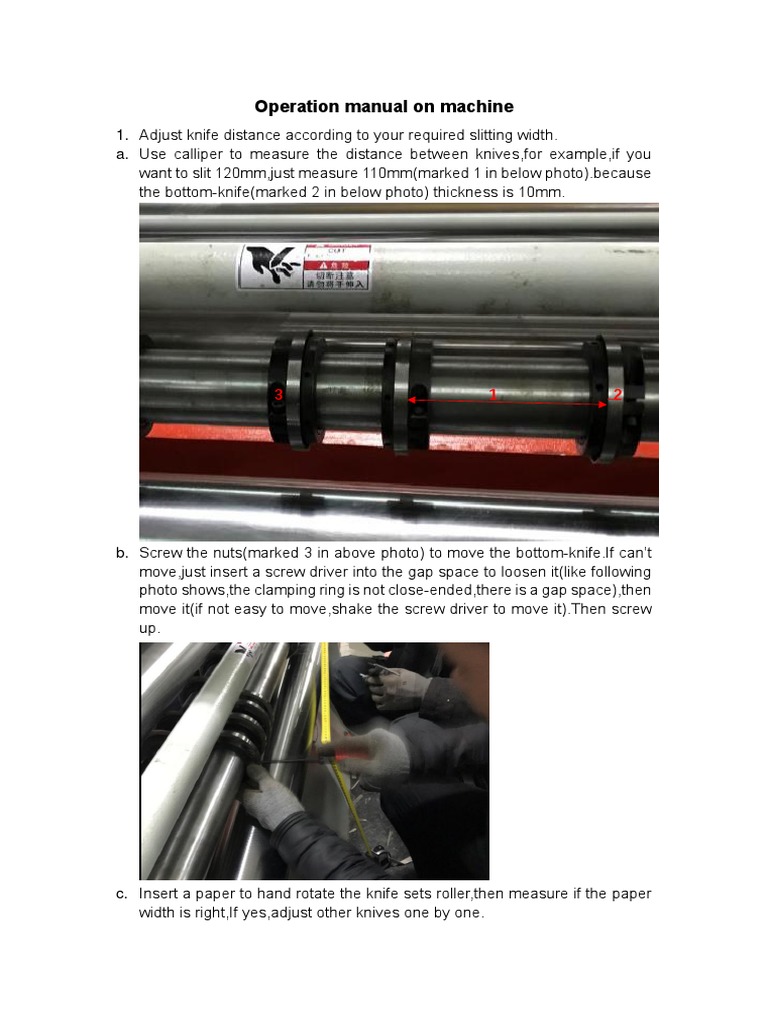 FZ-BNC Slitter Rewinder Machine Operation | PDF | Mechanical ...