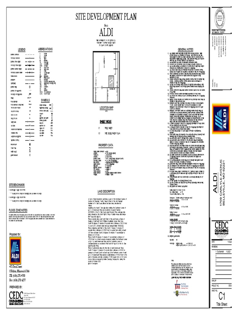 Proposed ALDI Site Plan For Belleville | PDF | Spruce | Mulch