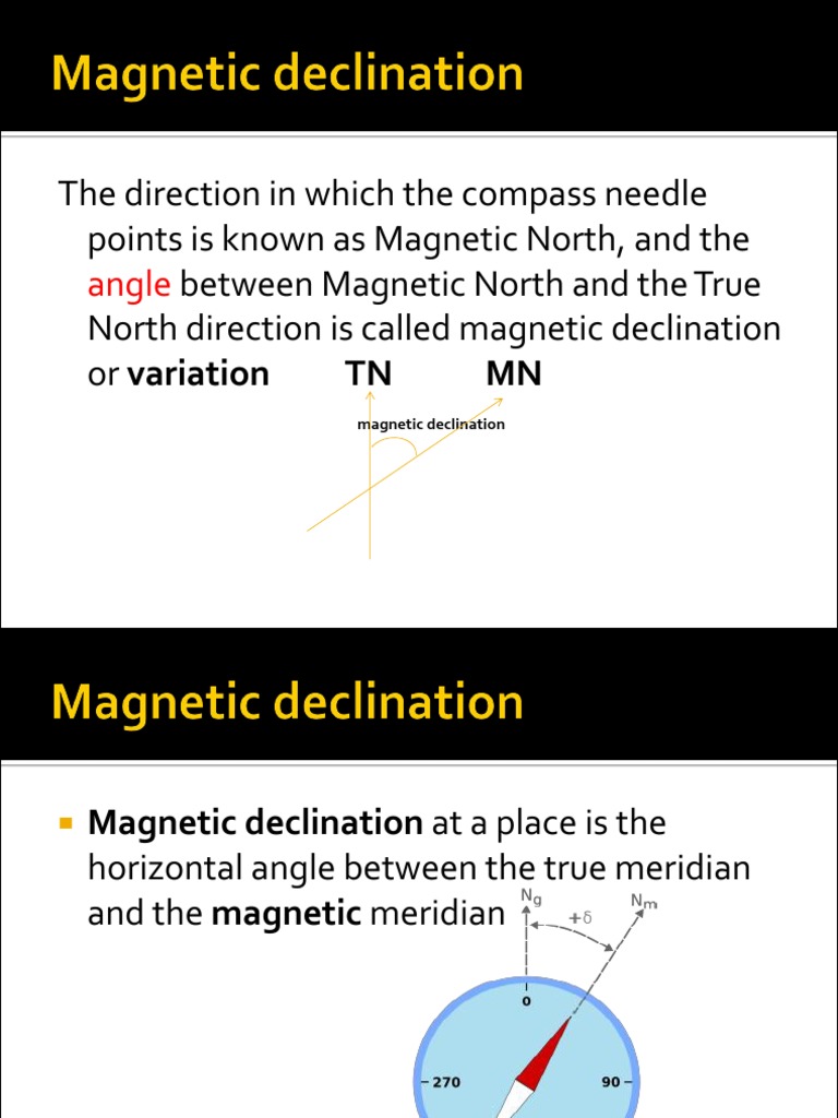 Magnetic Declination | PDF