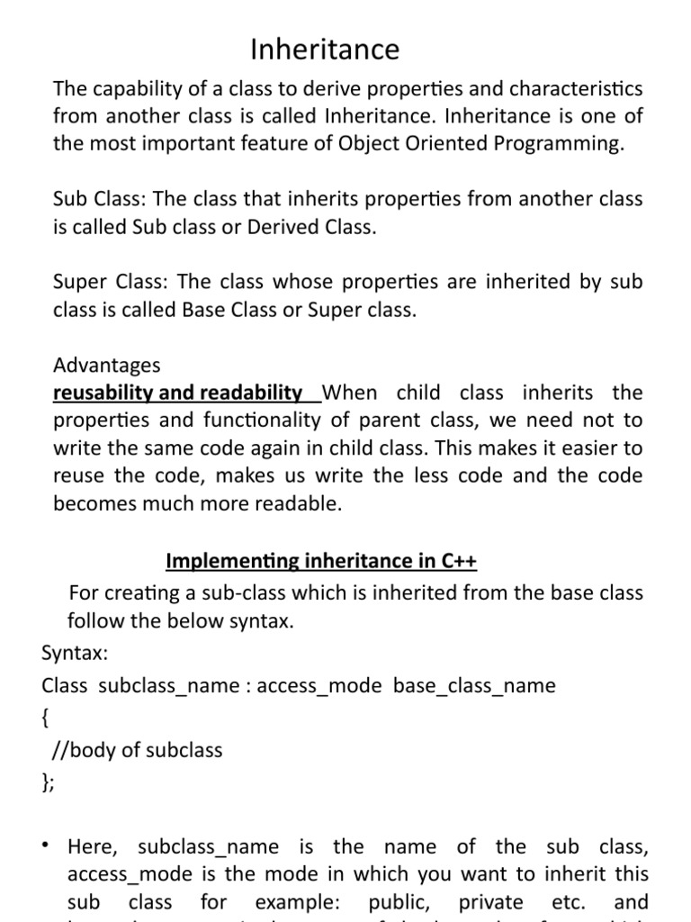 Inheritance 1 | PDF | Inheritance (Object Oriented Programming) | Class (Computer Programming)