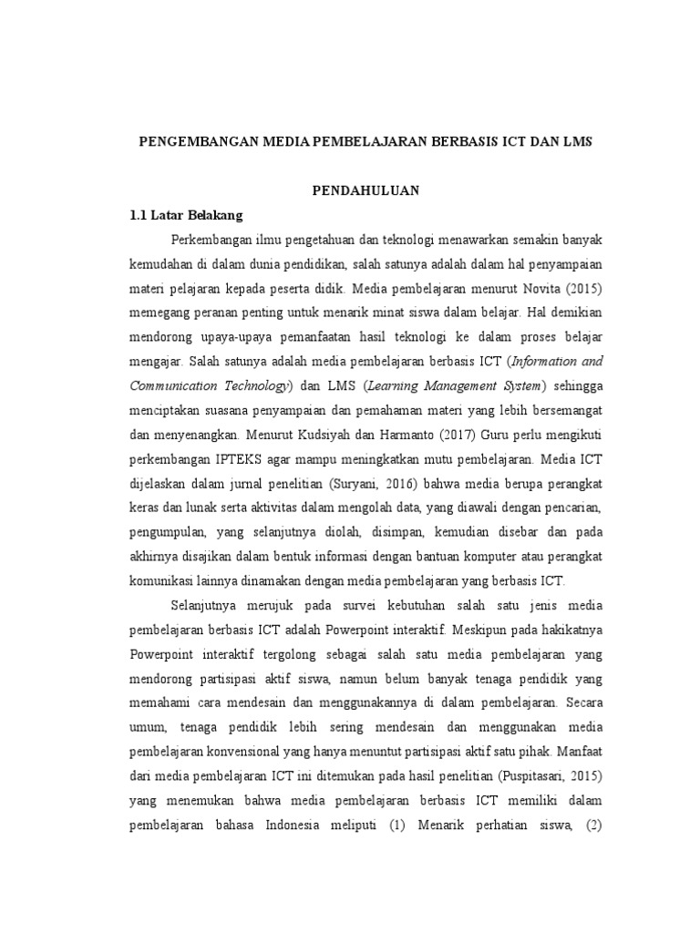 ICT & LMS untuk Pembelajaran Efektif | PDF