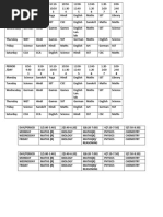 Grade 5 Timetable | PDF