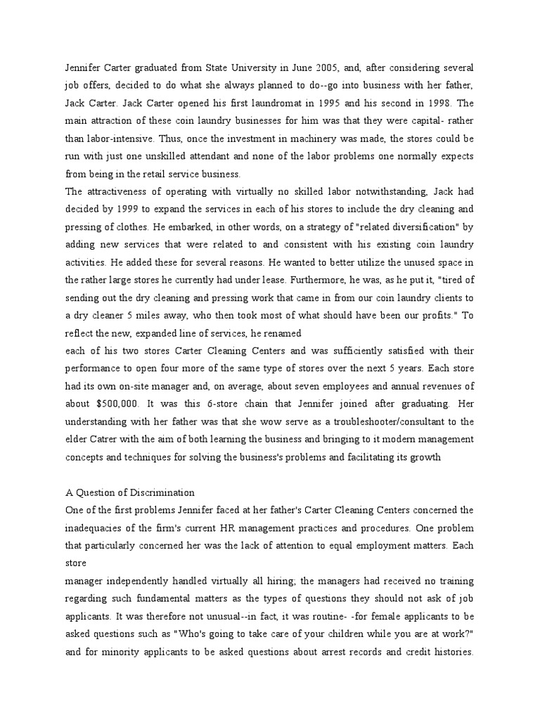 Carter Case | PDF | Employment | Welfare