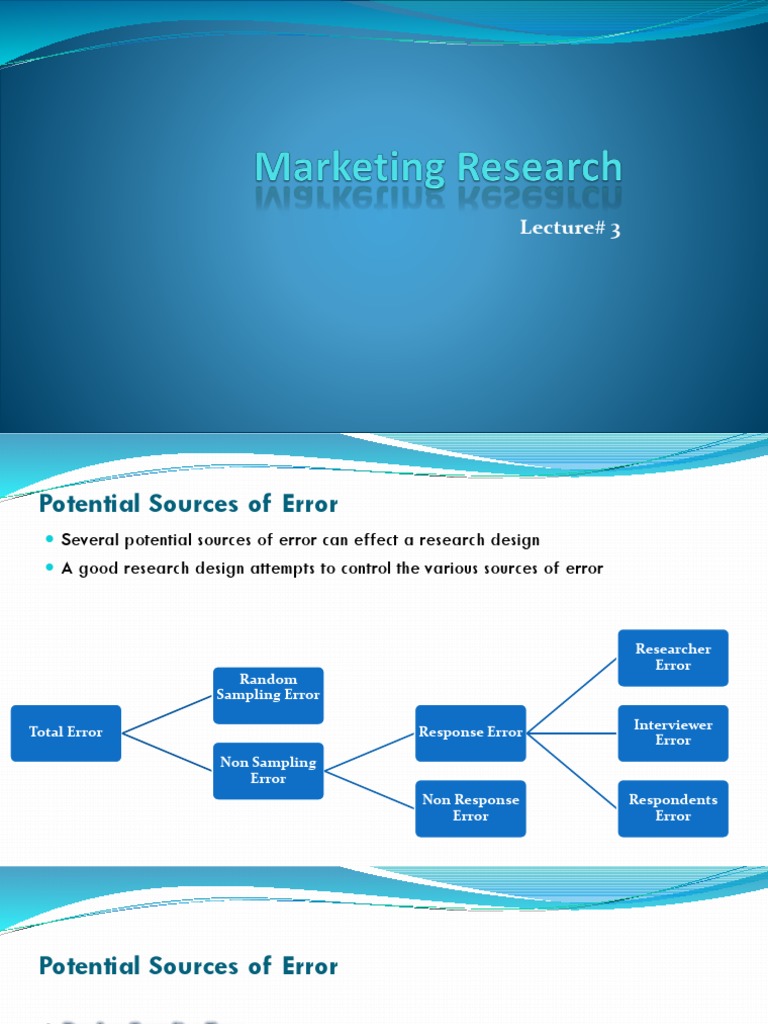 Lecture 3 Potential Sources Of Error Mr Pdf Sampling Statistics