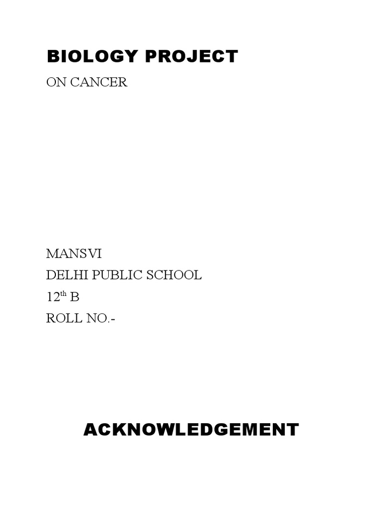 Biology Project | PDF