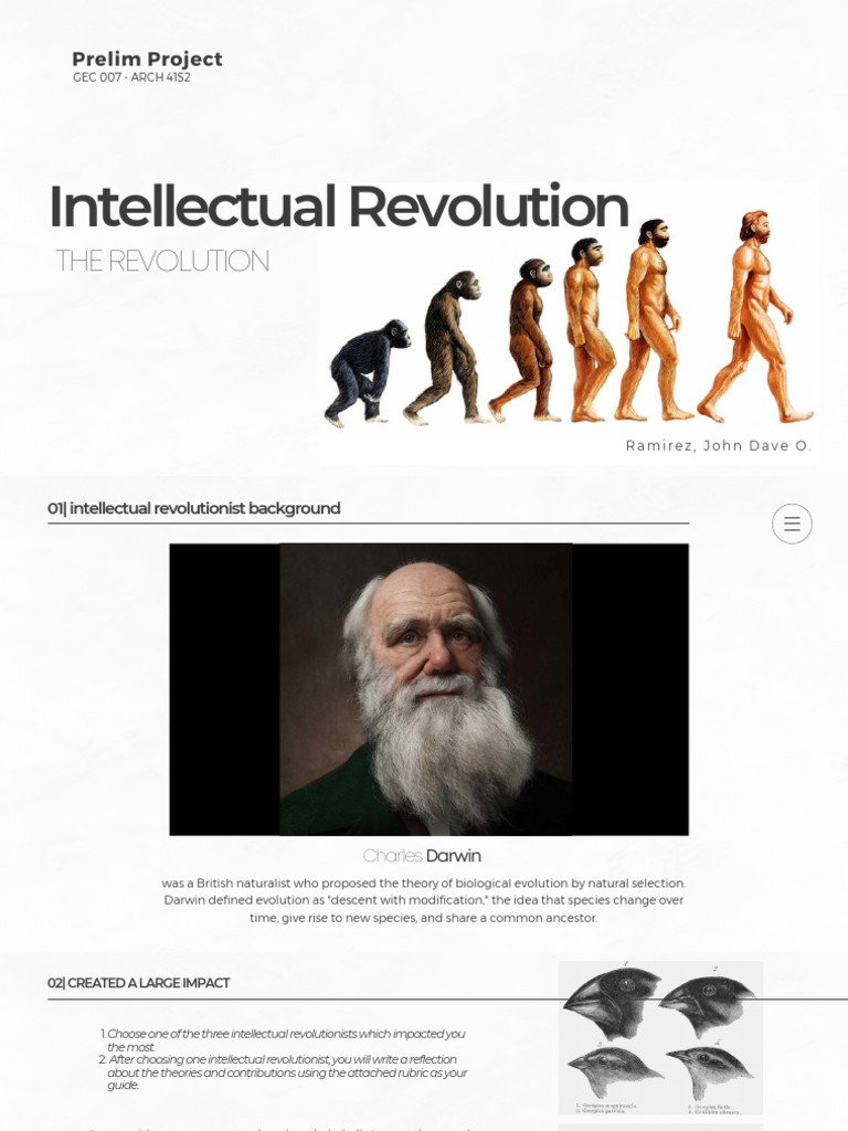 Prelim Project-Reflection On Intellectual Revolution | PDF | Charles Darwin | Evolution