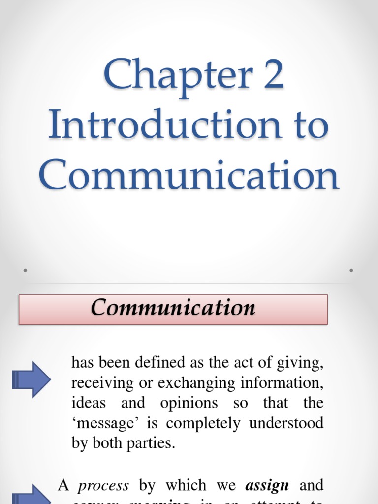 Introduction To Communication | PDF