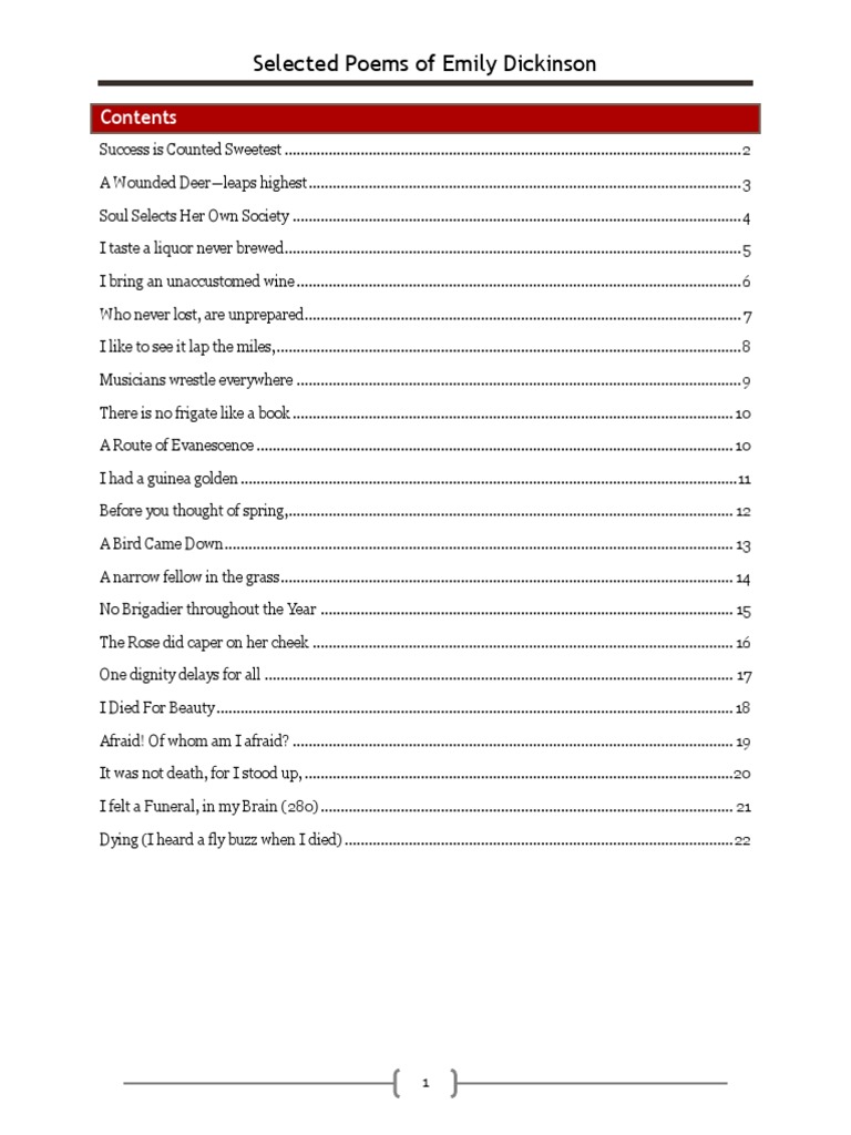 Emily Dickinson | PDF | Poetry