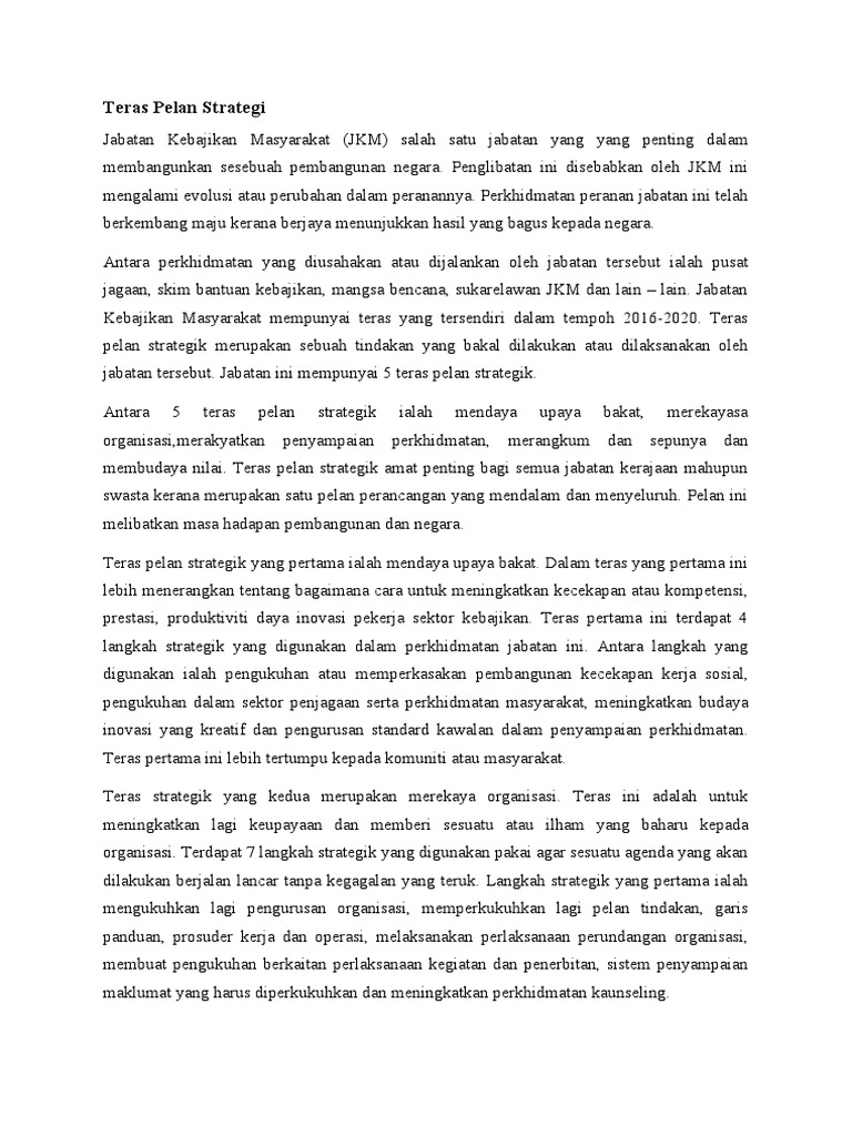 Teras Pelan Strategi | PDF