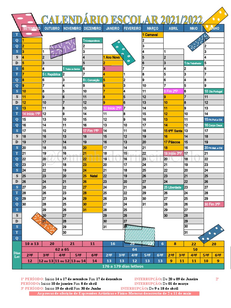 Calendário Escolar Ano Letivo 2021-2022 | PDF Calendário Escolar Ano Letivo 2021-2022 | PDF