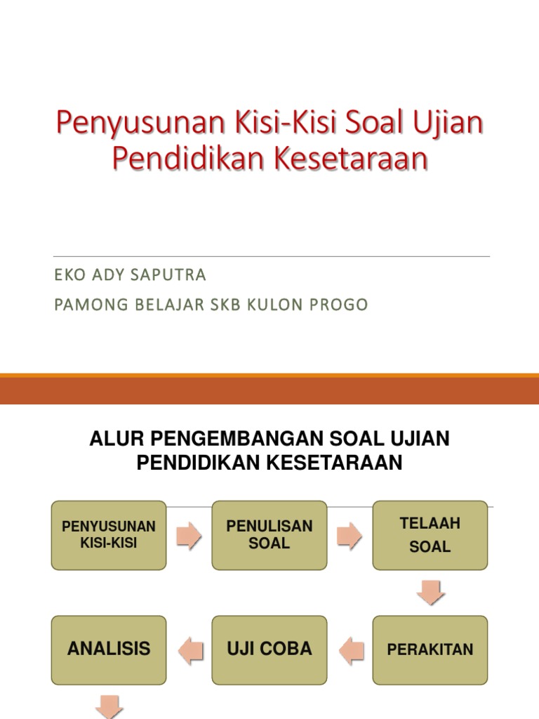 Penyusunan Kisi-Kisi & Soal UPK | PDF