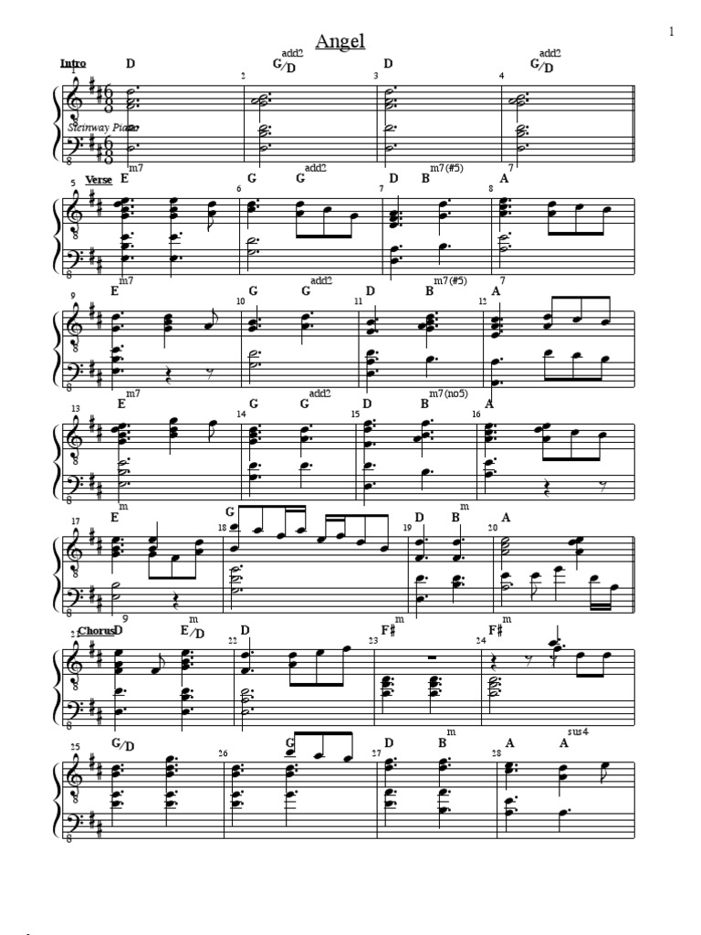 Angel Piano Score | PDF