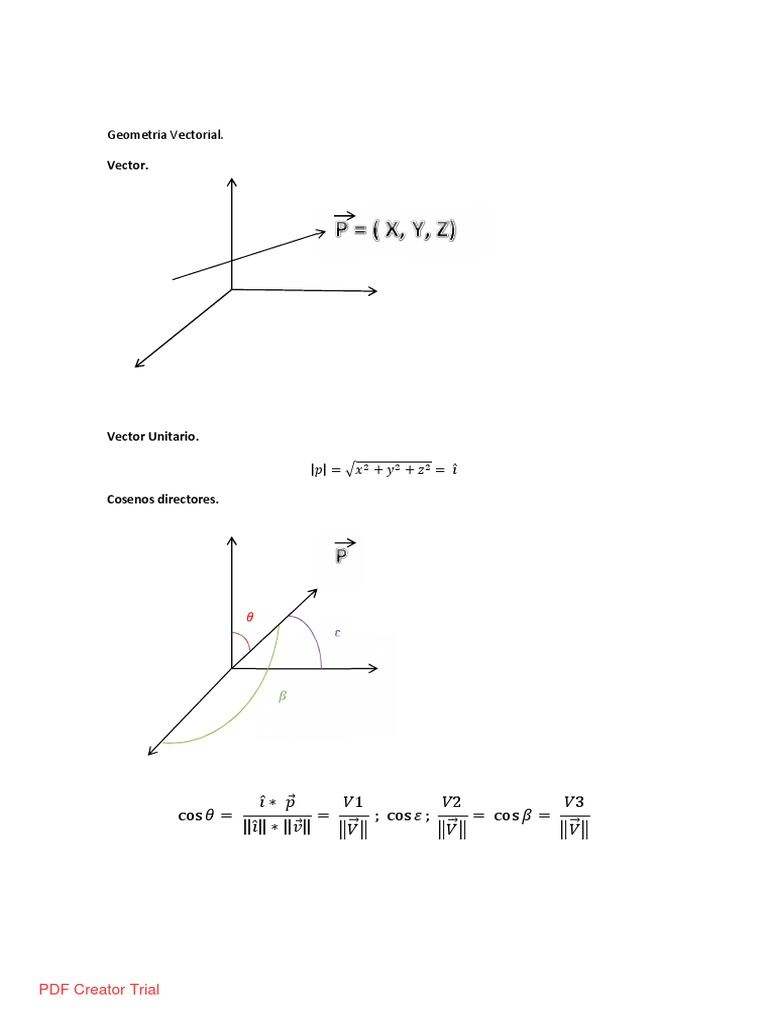 Conceptos Básicos de Geometría Vectorial | PDF | Espacio vectorial | Vector Euclidiano