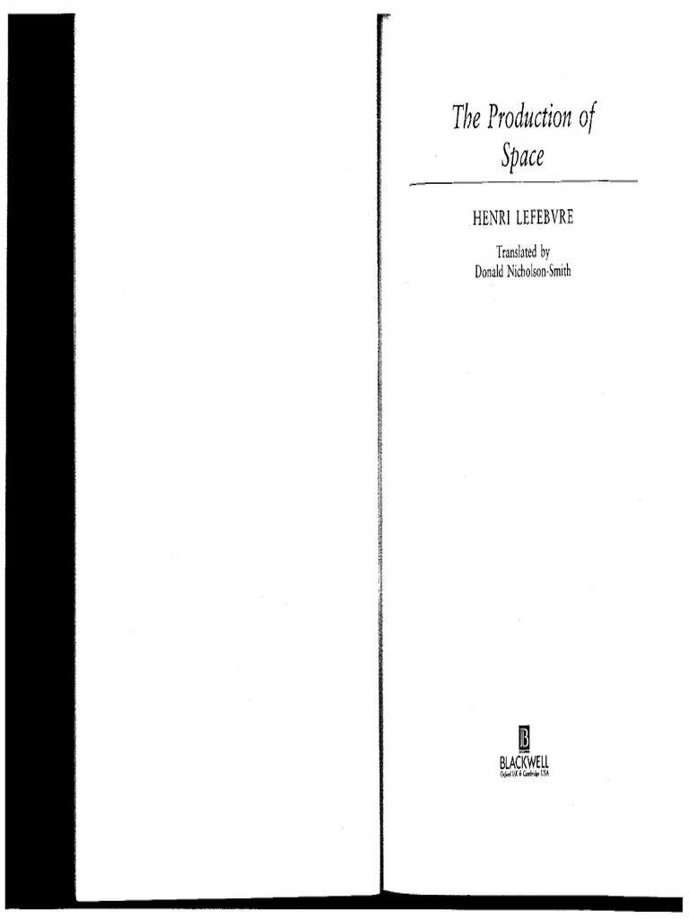 Lefebvre - 1991 - The Production of Space | PDF