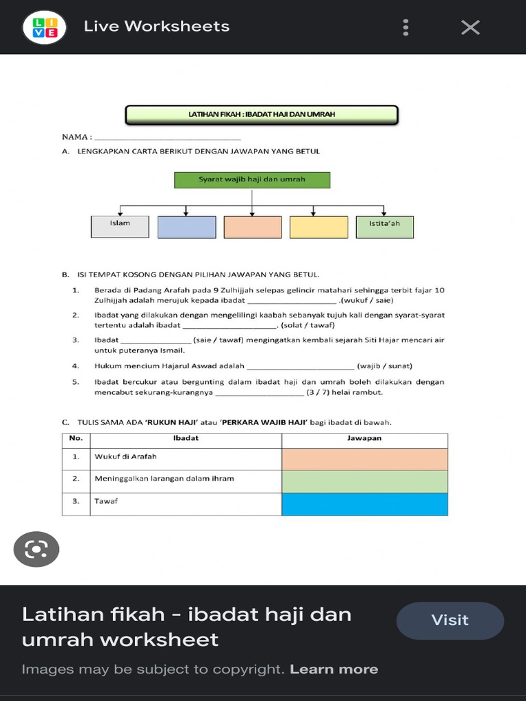 Soalan Haji Dan Umrah Tahun 6 - Google Search | PDF
