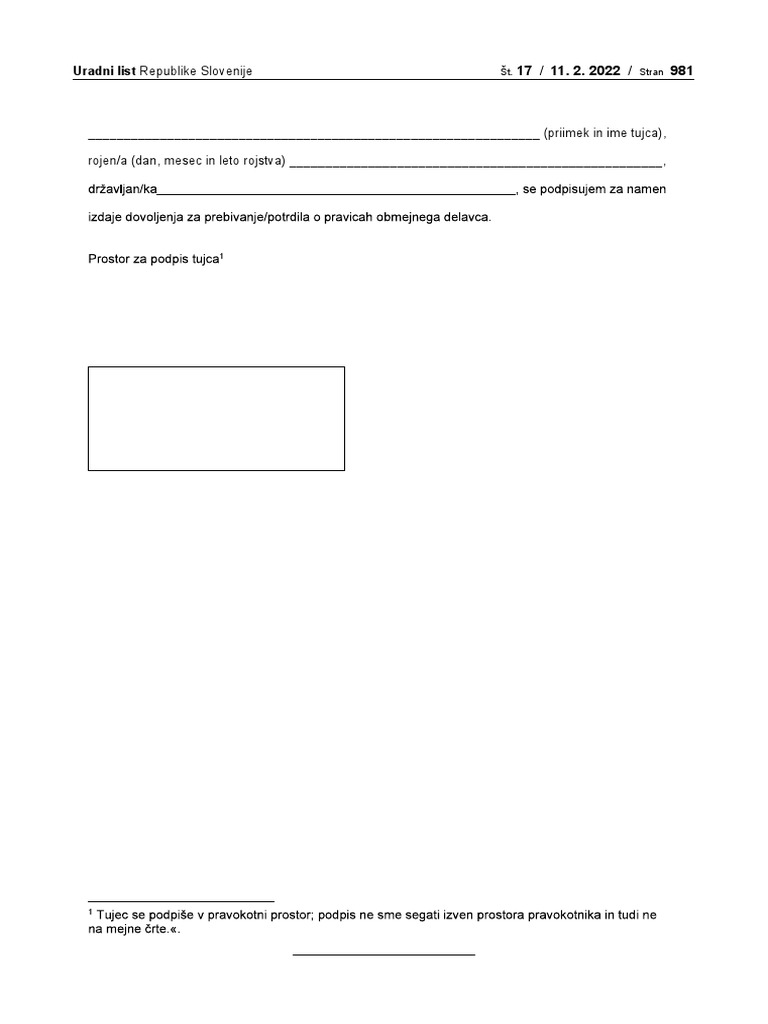 Obrazec Za Podpis | PDF