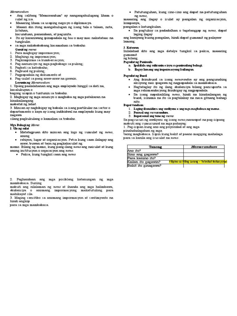Memorandum | PDF